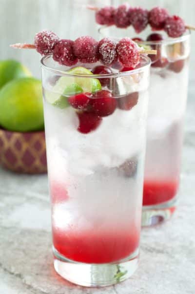 Sparkling Cranberry Lime Mocktail - Food Lovin Family