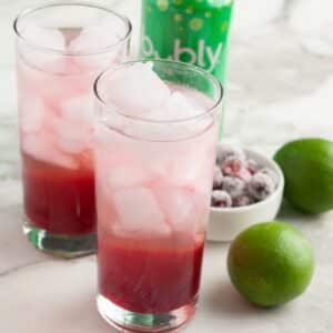 Sparkling Cranberry Lime Mocktail - Food Lovin Family