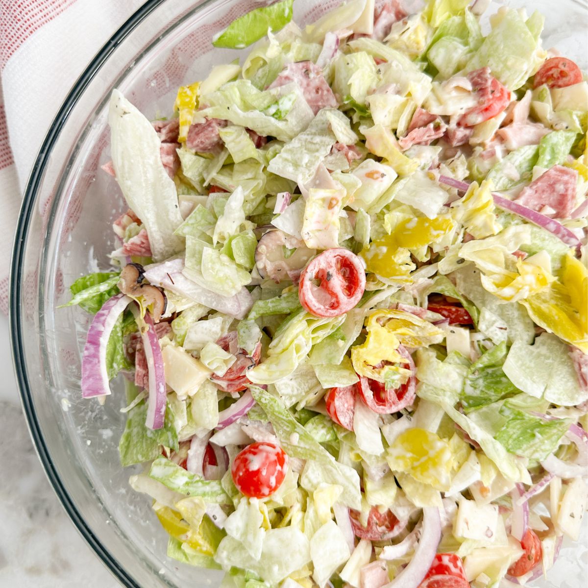 Italian Grinder Salad (Chopped Sub Salad) - Food Lovin Family