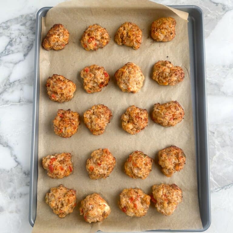 Rotel Cream Cheese Sausage Balls - Food Lovin Family